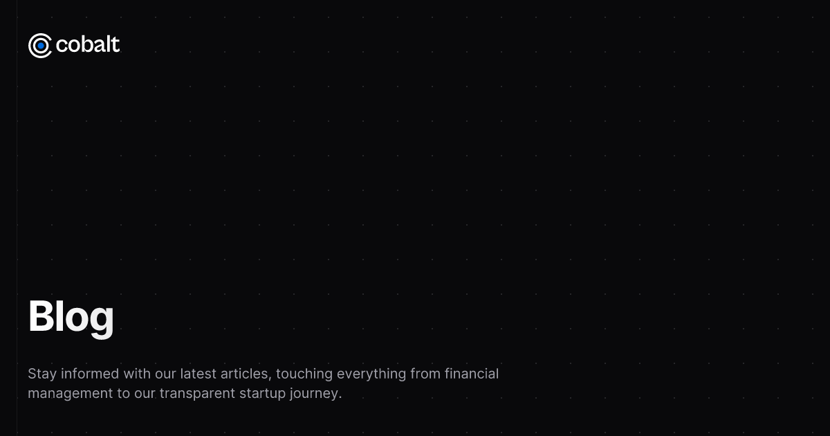 Blog Expert Insights On Finance And Startups Cobalt