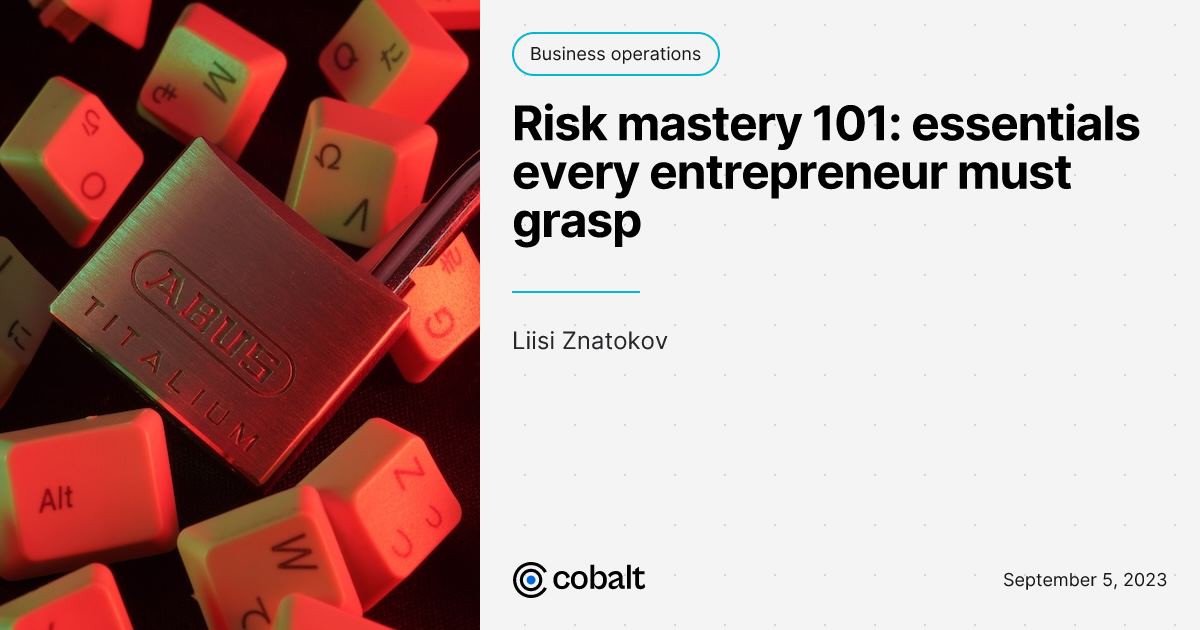 Risk mastery 101: essentials for entrepreneurs | Cobalt